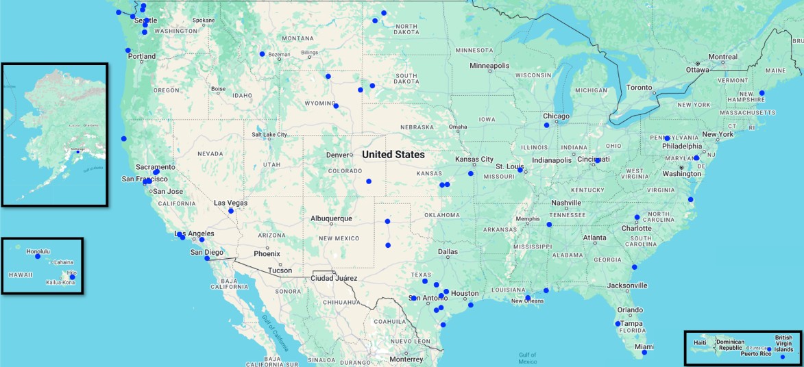 Marine Spill Response Corporation: MSRC Equipment Site Map