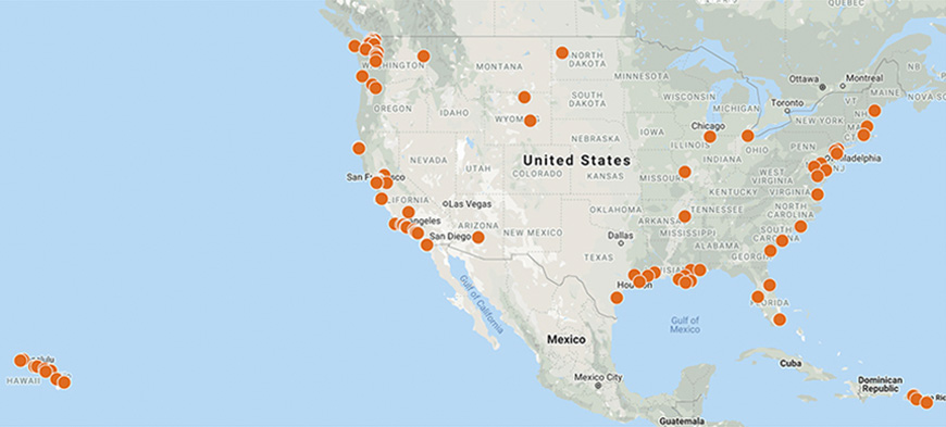 Marine Spill Response Corporation: MSRC Equipment Site Map